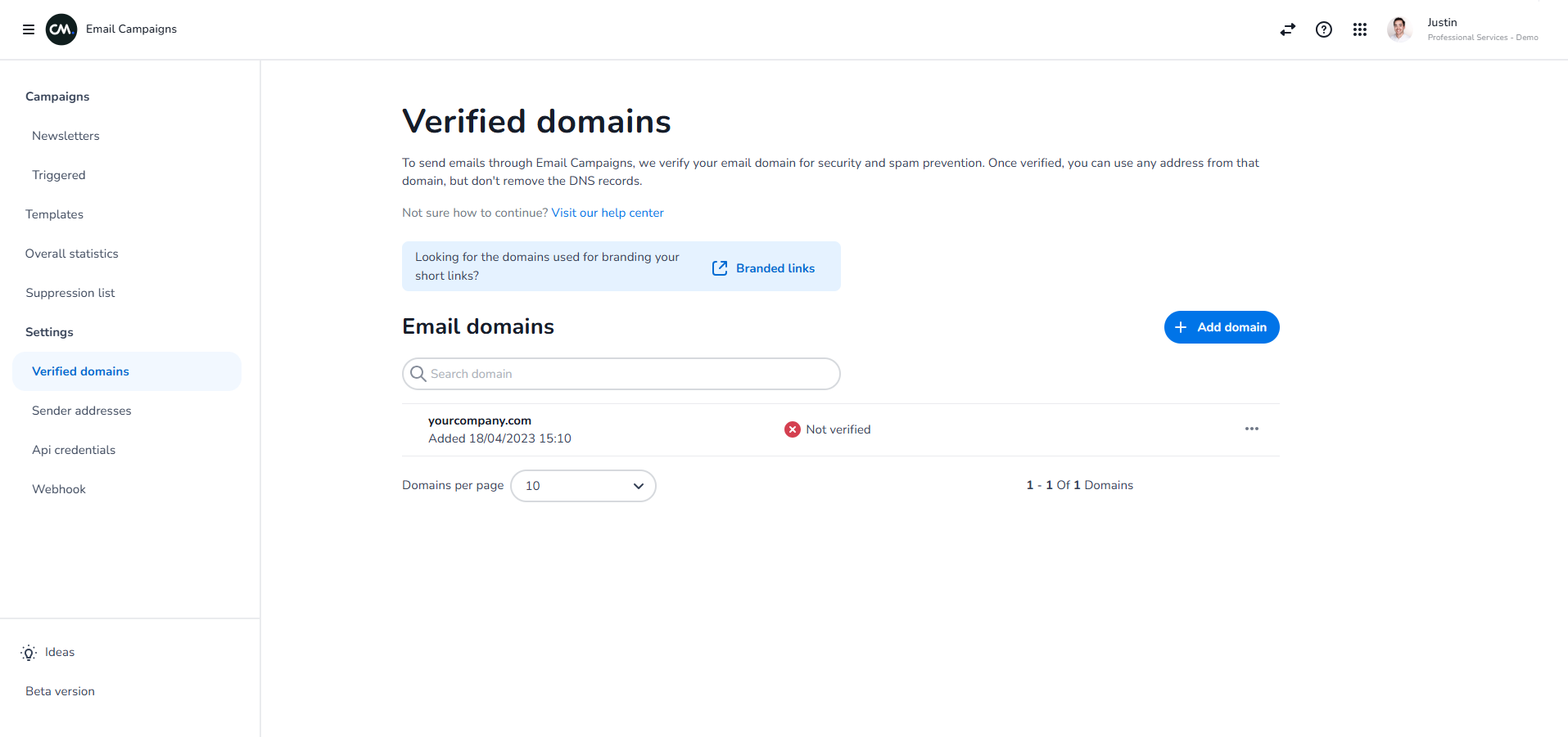 How to validate a new domain?